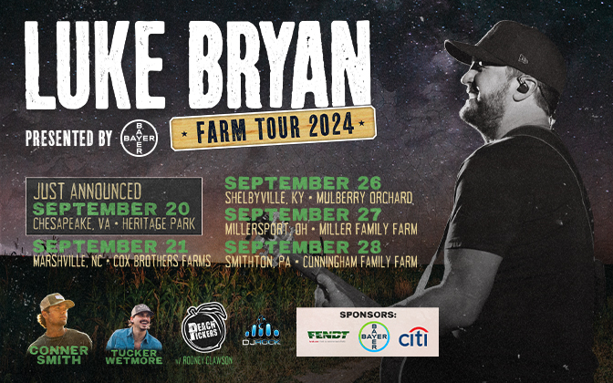 Luke Bryan Farm Tour - Chesapeake, VA - VIP - Heritage Park ...